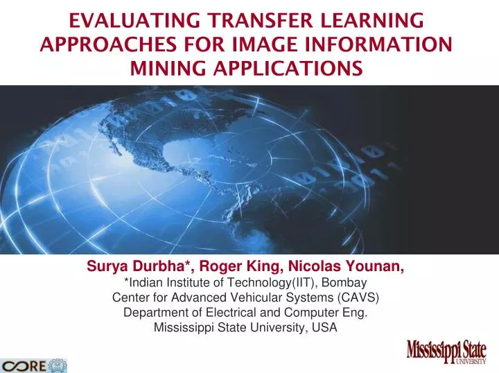 PPT - Evaluating Transfer Learning Approaches for Image information ...