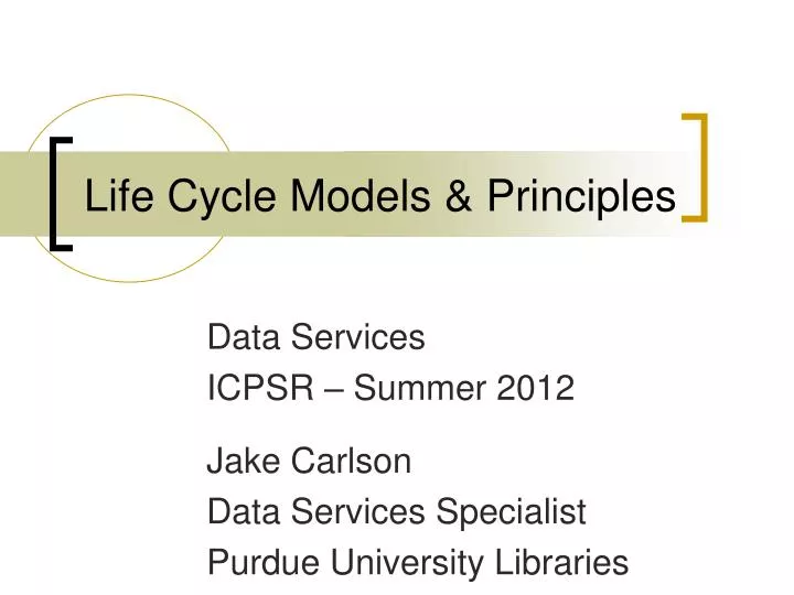 PPT - Life Cycle Models & Principles PowerPoint Presentation, free ...
