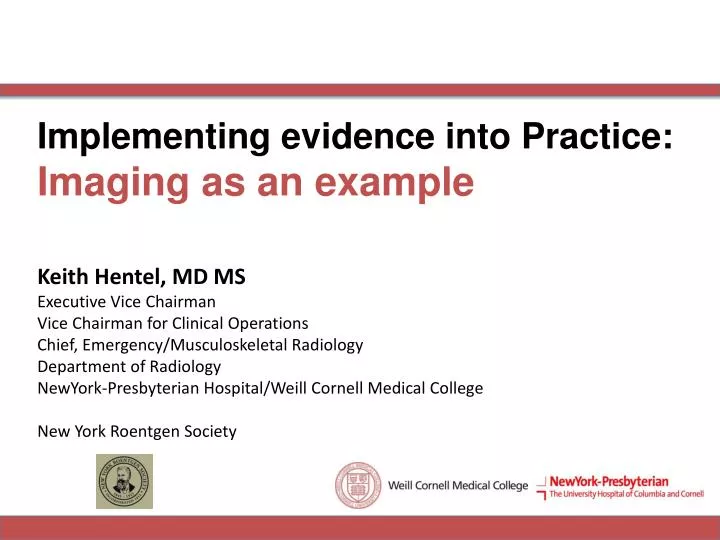 Ppt Implementing Evidence Into Practice Imaging As An Example 1271