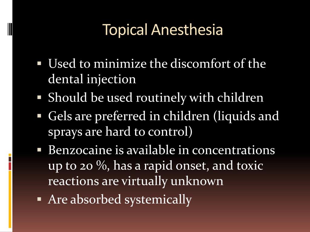 PPT - Local anesthesia and pain management in pediatric dentistry ...