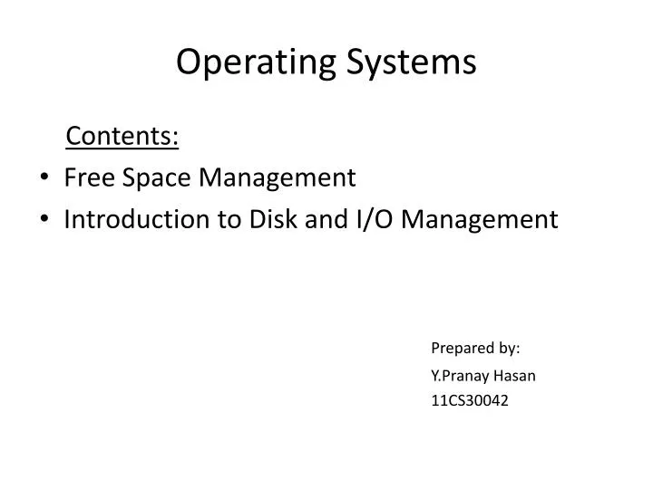PPT - Operating Systems PowerPoint Presentation, free download - ID:1569297