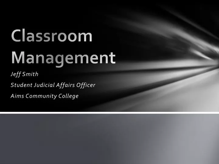 PPT - Classroom Management PowerPoint Presentation, free download - ID ...