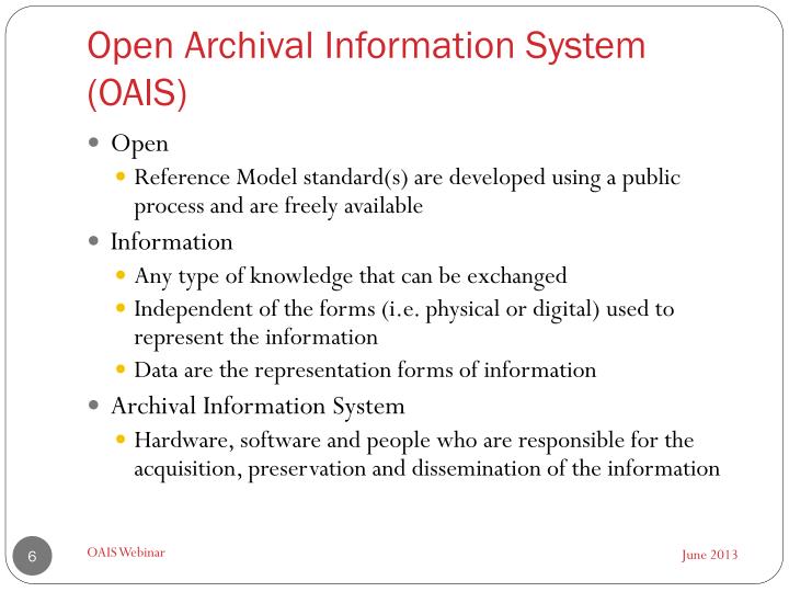 PPT - Open Archival Information System (OAIS) PowerPoint Presentation ...