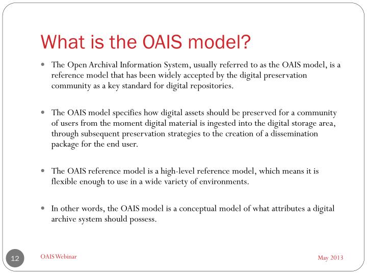 PPT - Open Archival Information System (OAIS) PowerPoint Presentation ...
