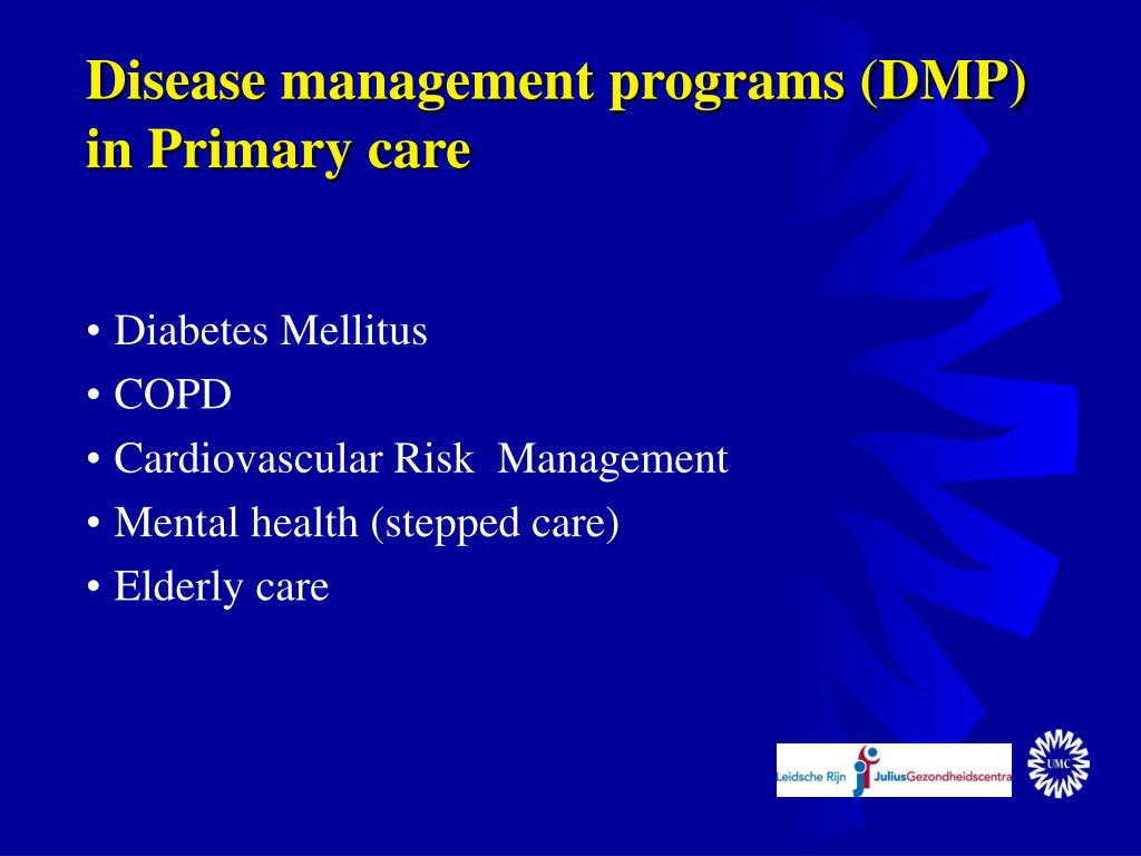 PPT - Integrated management programs for chronic disease; the role of ...