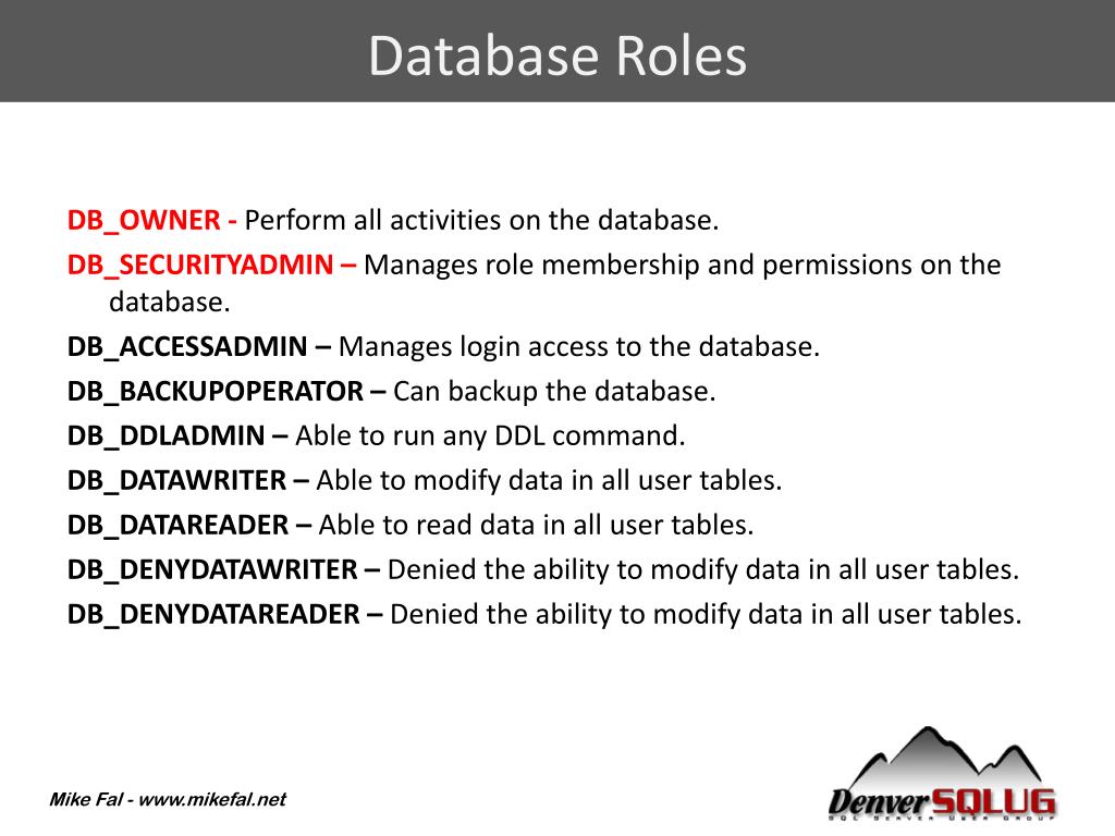 Ppt Sql Server Security Granting Controlling And Auditing Database Access Powerpoint
