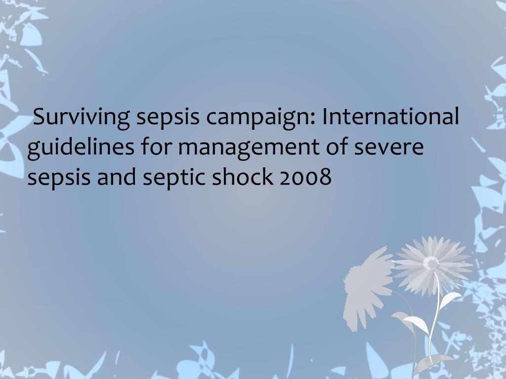 PPT - Pathophysiology , diagnosis and management of septicaemic shock ...
