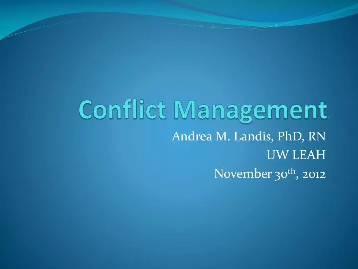 PPT - Conflict Management PowerPoint Presentation, free download - ID ...