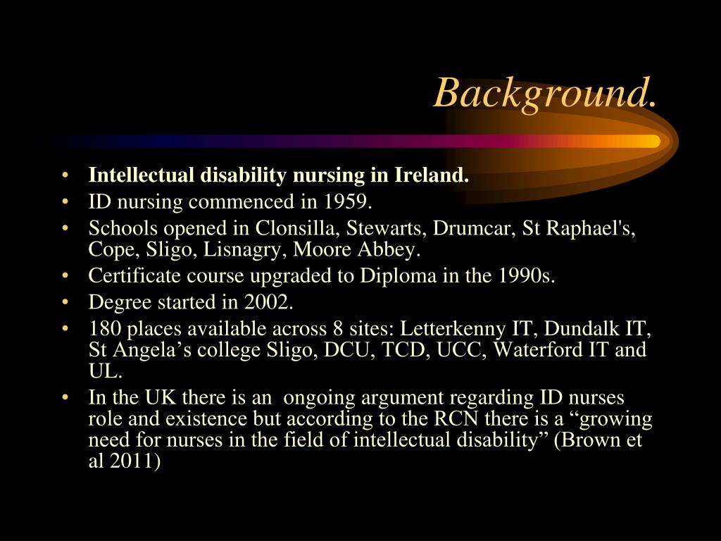 PPT - The views of Registered Intellectual Disability Nurses’ regarding ...