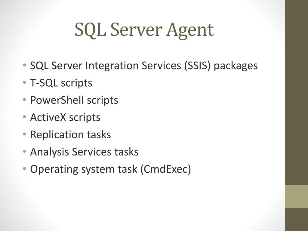 PPT - SQL Server Agent PowerPoint Presentation, free download - ID:1570207 PPT - SQL Server Agent PowerPoint Presentation, free download - ID:1570207