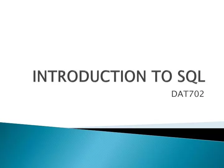PPT - INTRODUCTION TO SQL PowerPoint Presentation, free download - ID ...