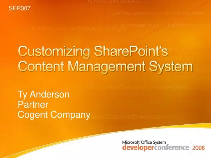 PPT - Customizing SharePoint’s Content Management System PowerPoint ...