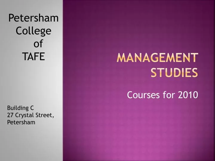 PPT - Management Studies PowerPoint Presentation, free download - ID ...