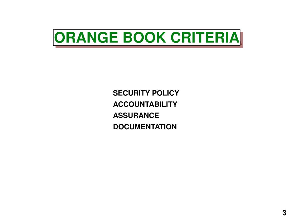 PPT - THE ORANGE BOOK Ravi Sandhu PowerPoint Presentation, free ...