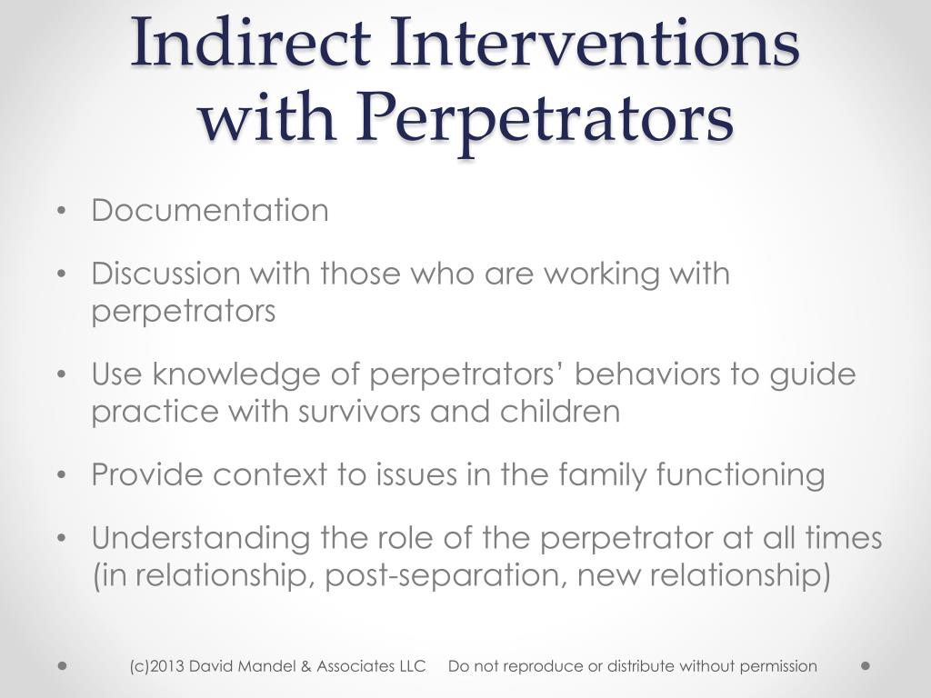 PPT - Intervening with Domestic Violence Perpetrators: How Focusing on ...