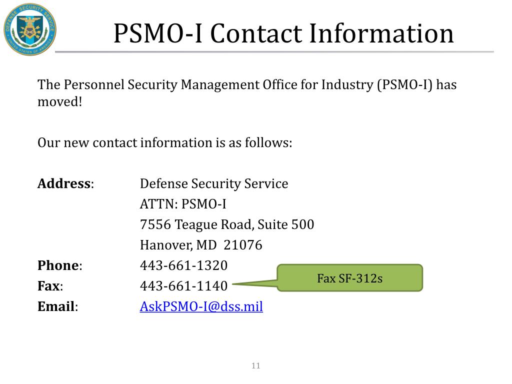 PPT - Personnel Security Management Office for Industry Update ...