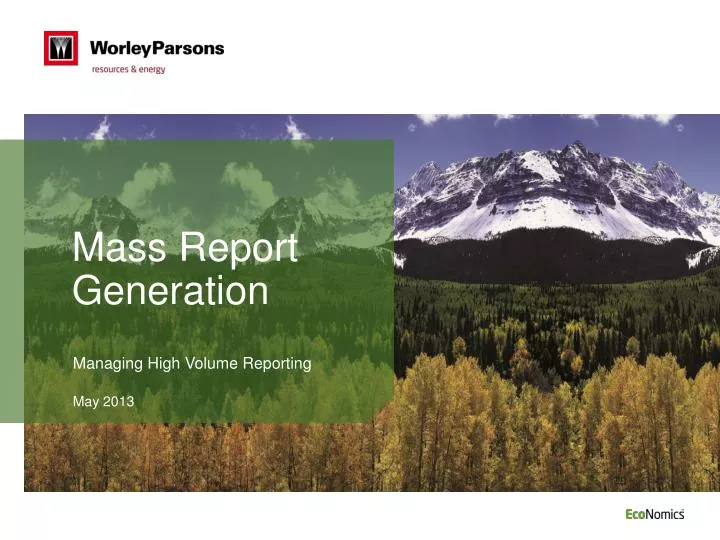 PPT - Mass Report Generation PowerPoint Presentation, free download ...