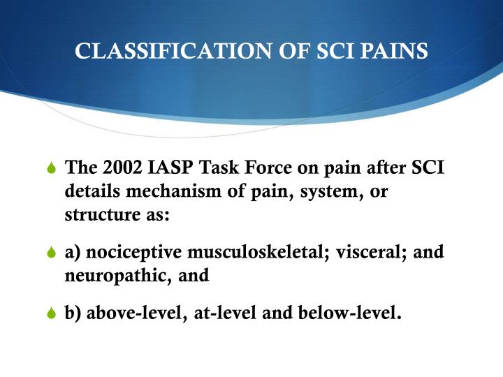 PPT - Management of chronic neuropathic pain after spinal cord injury ...