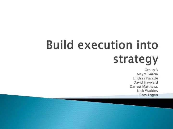 PPT - Build execution into strategy PowerPoint Presentation, free ... PPT - Build execution into strategy PowerPoint Presentation, free ...