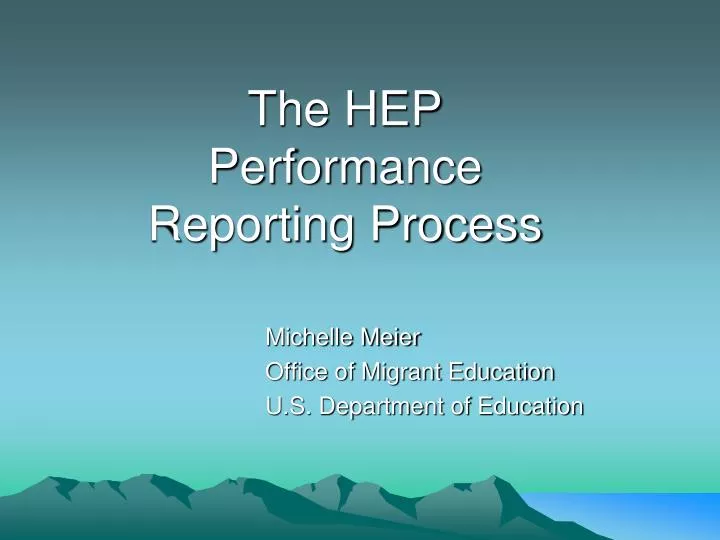 PPT - The HEP Performance Reporting Process PowerPoint Presentation, free download - ID:1572044