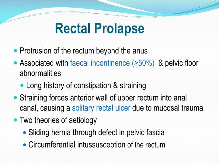 PPT - Rectal prolapse & its laparoscopic management - a video ...