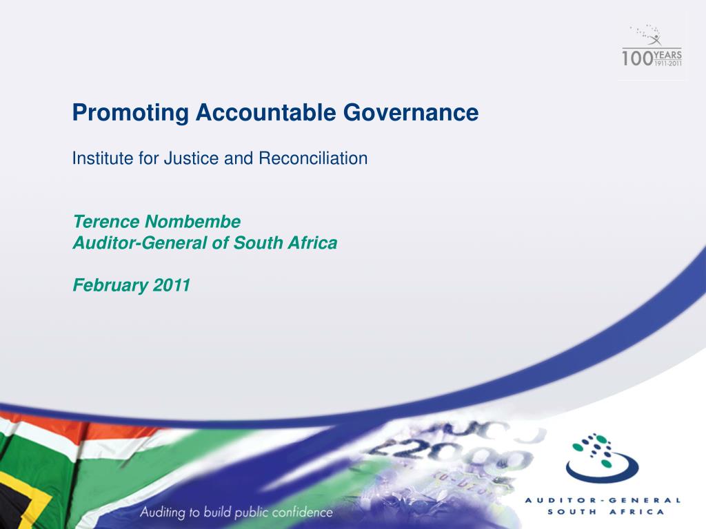 PPT - Promoting Accountable Governance: AGSA's Efforts for Clean Public ...