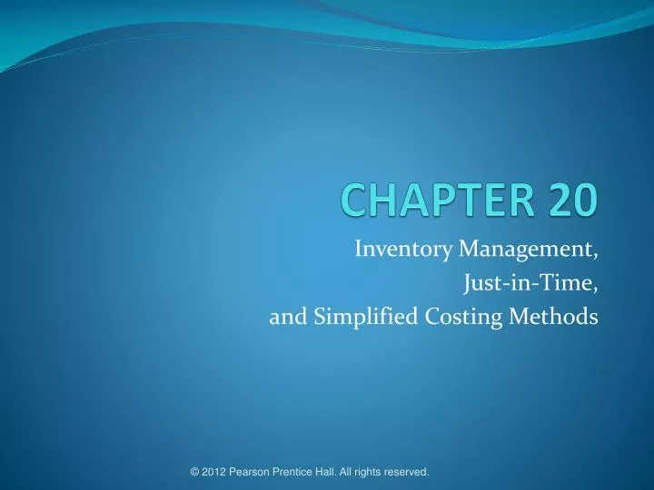 PPT - CHAPTER 20 PowerPoint Presentation, free download - ID:1572250