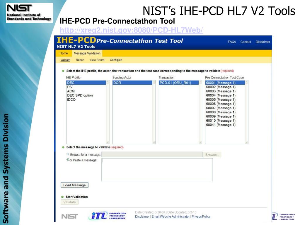 PPT - IHE-PCD ISO/IEEE 11073, and NIST NIST Medical Device Connectivity ...