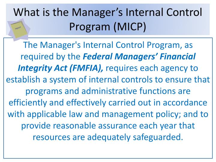 PPT - Management Internal Control Program Presented by: USU Manager's ...
