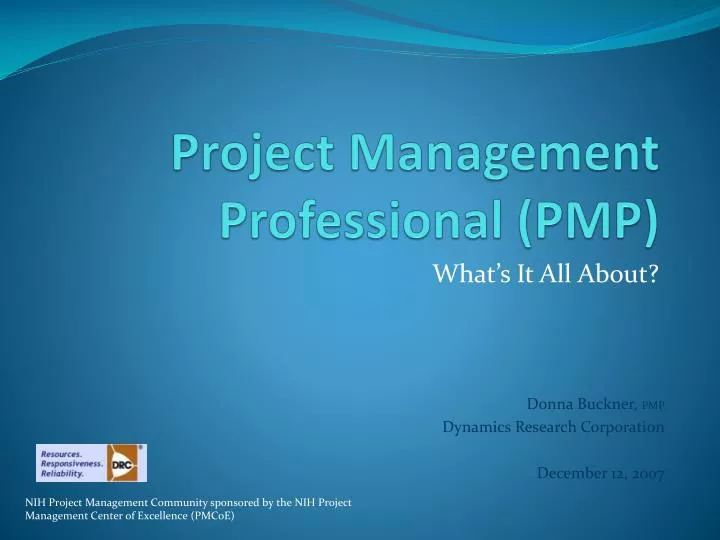PPT - Project Management Professional (PMP) PowerPoint Presentation ...