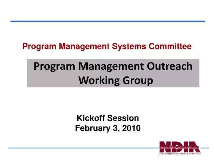 PPT - Program Management Systems Committee PowerPoint Presentation ...