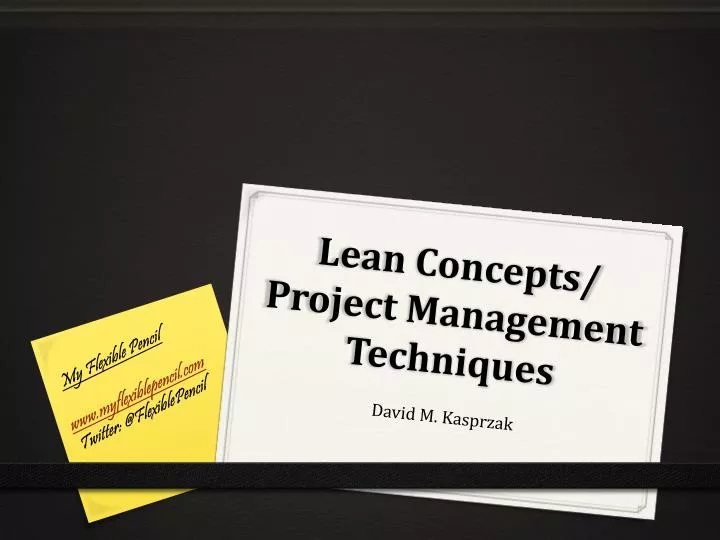 PPT - Lean Concepts/ Project Management Techniques PowerPoint ...