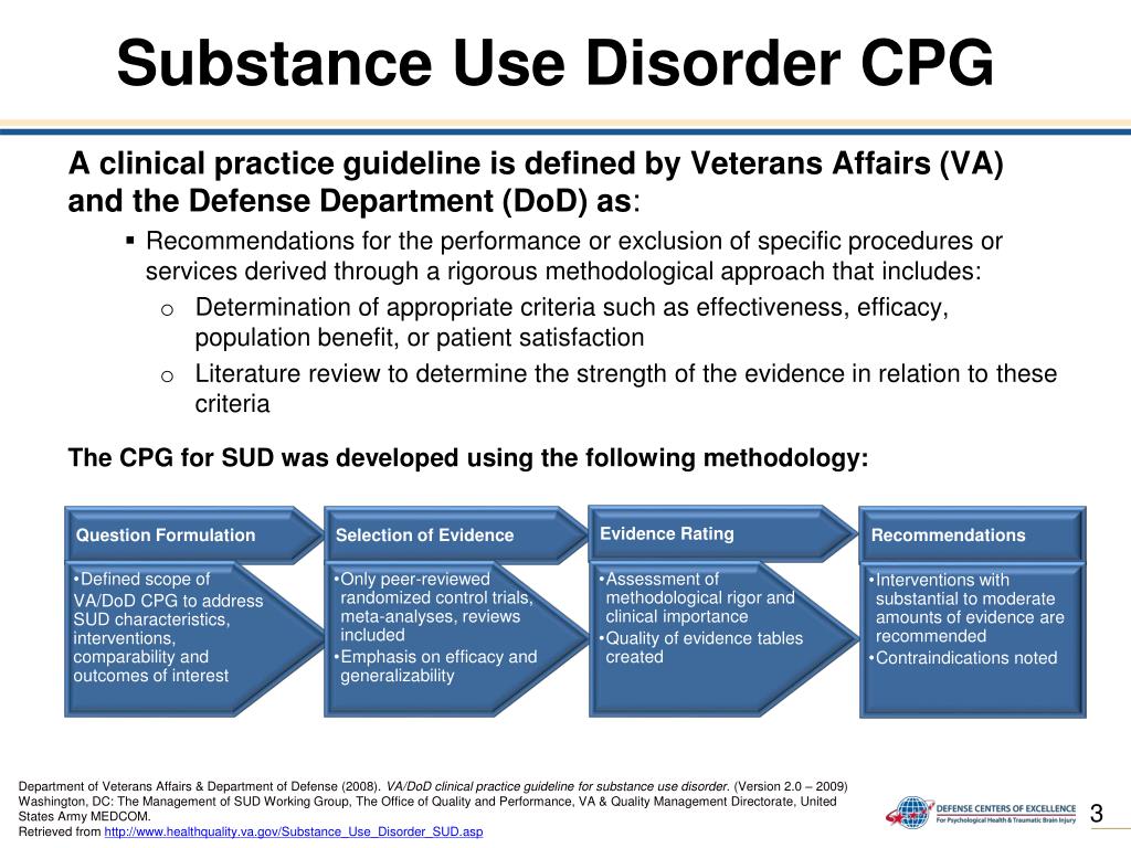 Ppt Va Dod Clinical Practice Guideline For Management Of Substance