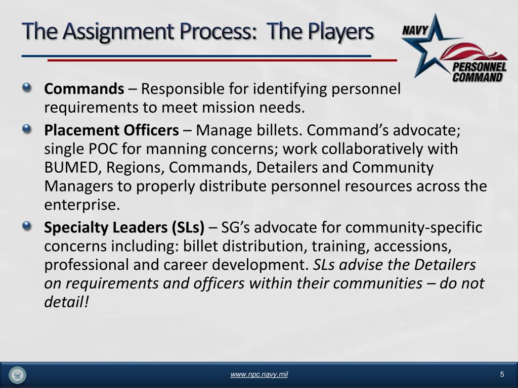 PPT - Medical Department Officer Distribution Branch (PERS 4415 ...