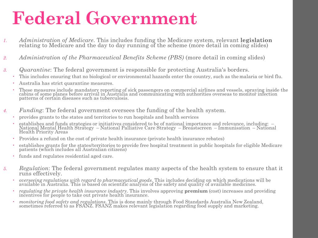 PPT - Federal, State and Local Government’s responsibility for health ...