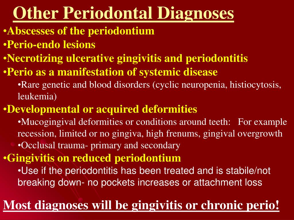 PPT - Periodontal Diagnoses and Treatment Planning PowerPoint ...