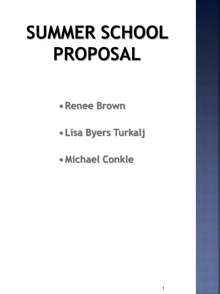 PPT - Summer School Proposal PowerPoint Presentation, free download ...