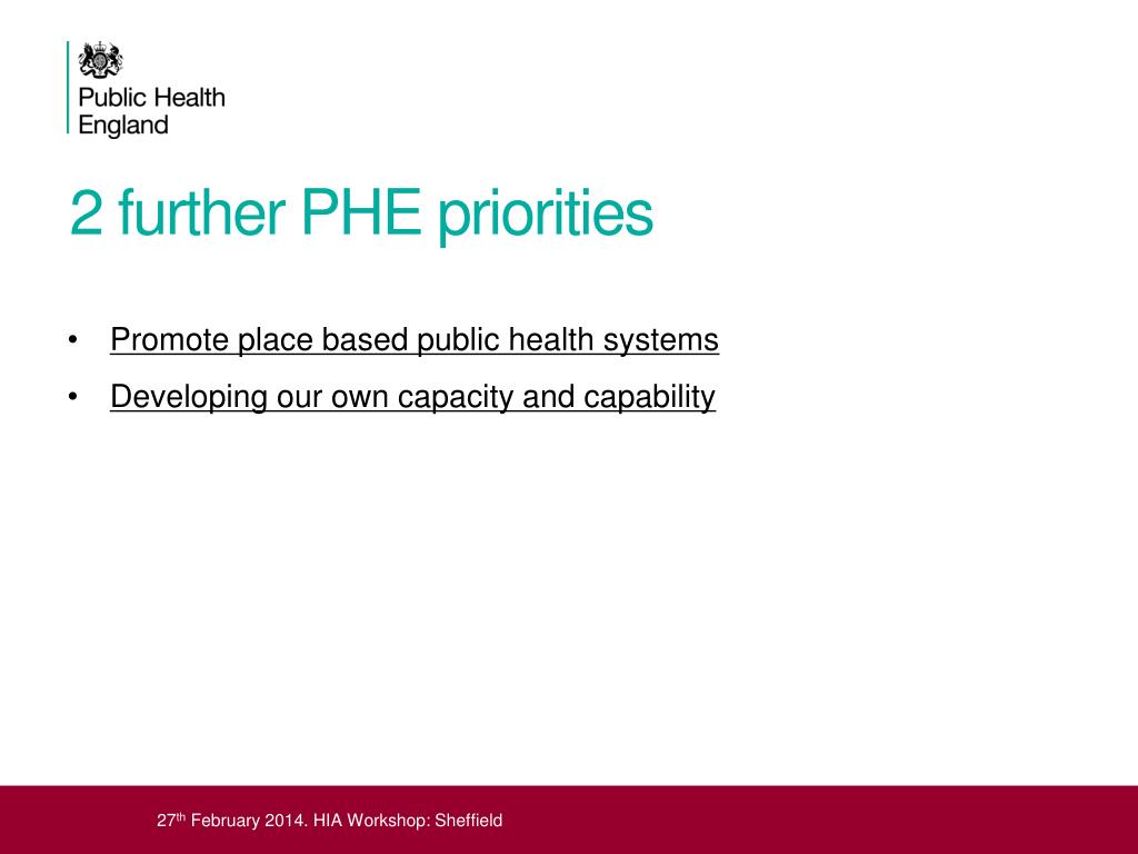 PPT - Public Health England (PHE) and HIA Gateway Health Impact ...