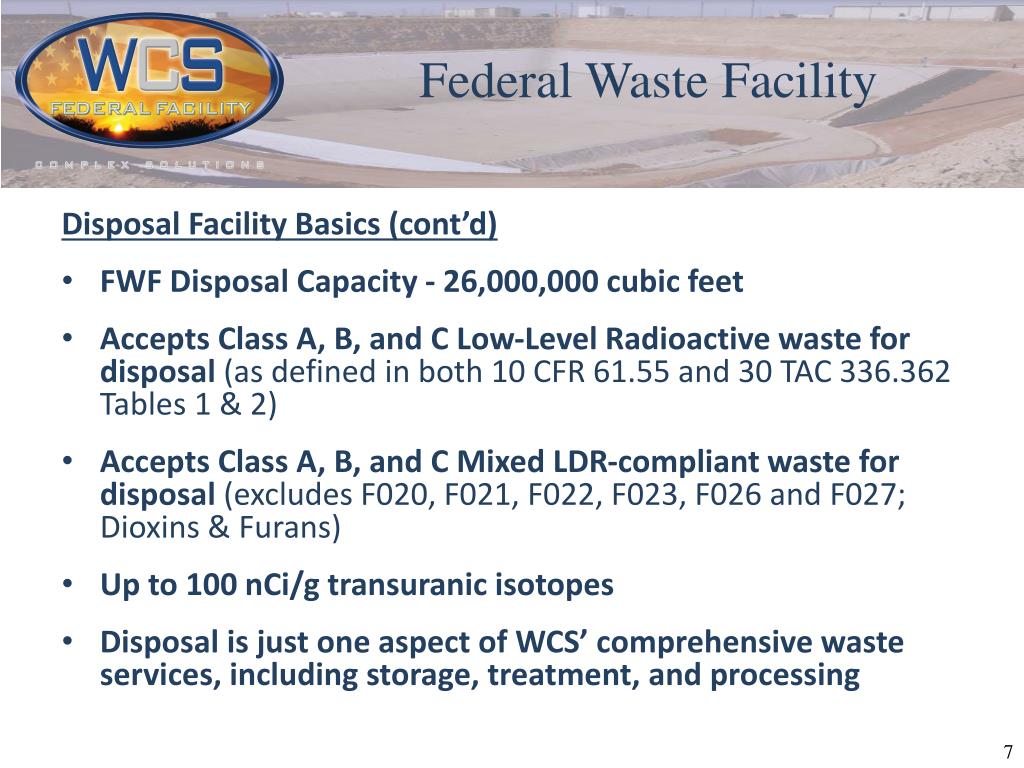 PPT - The NEW Federal Waste Facility – WCS September 24, 2013 ...