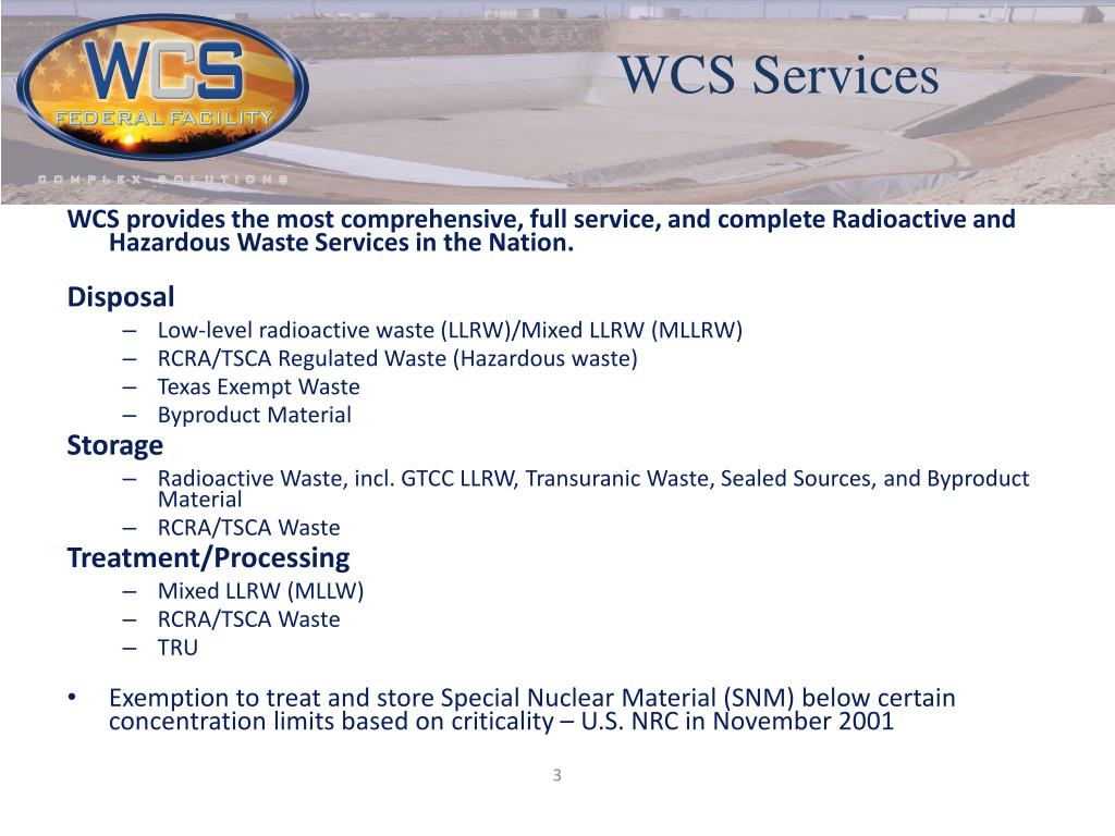 PPT - The NEW Federal Waste Facility – WCS September 24, 2013 ...