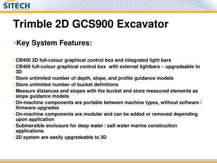 PPT - Trimble 2D & 3D Grade Control Systems for Excavators PowerPoint ...