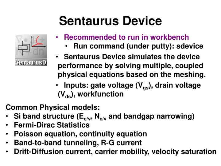 PPT - Synopsys Sentaurus Tutorial - For EE 130/230M Project PowerPoint ...