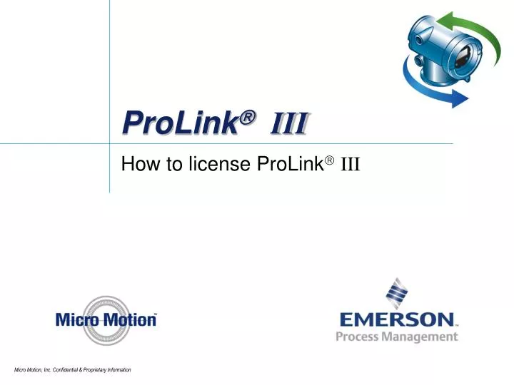 PPT - ProLink III PowerPoint Presentation, free download - ID:1574839