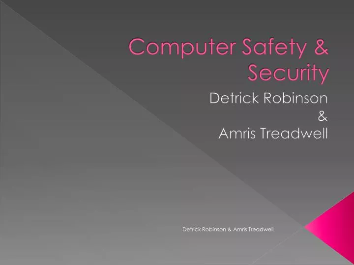 PPT - Computer Safety & Security PowerPoint Presentation, free download ...