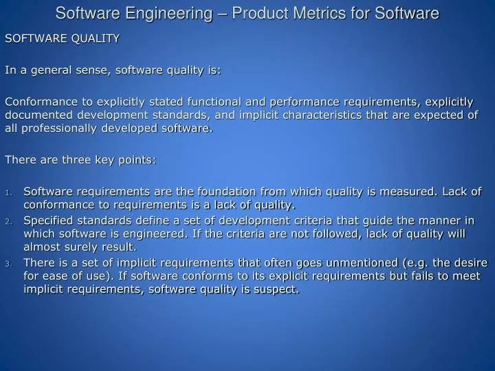 PPT - Software Engineering – Product Metrics for Software PowerPoint ...
