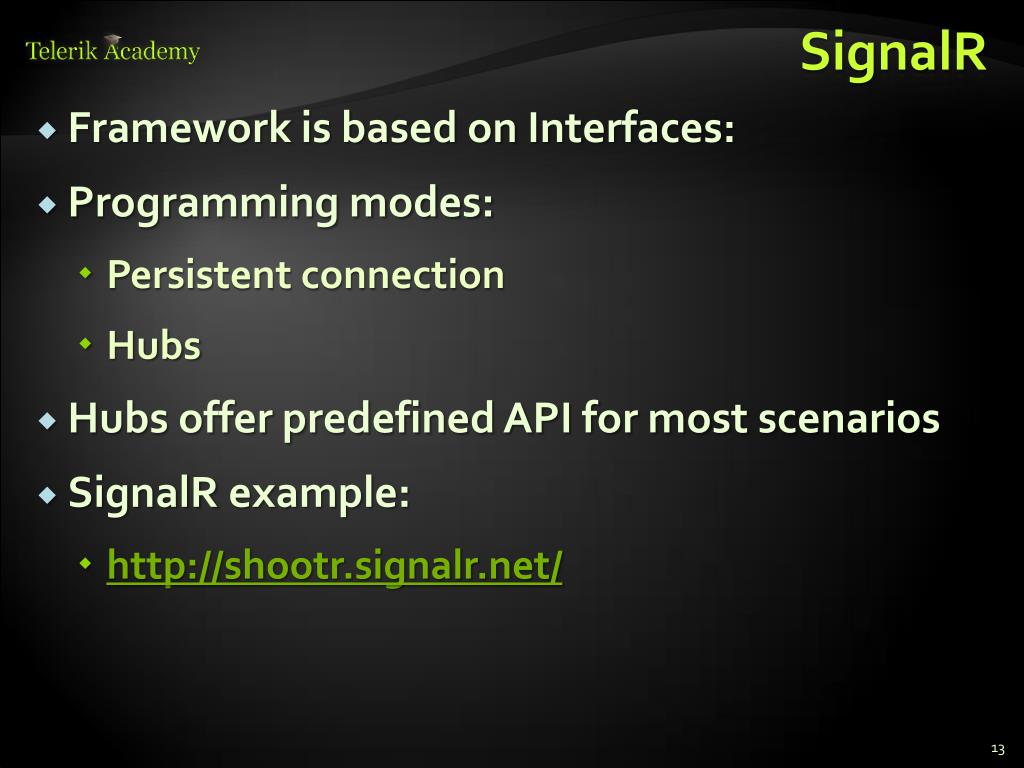 PPT - ASP.NET SignalR PowerPoint Presentation, free download - ID:1575388 PPT - ASP.NET SignalR PowerPoint Presentation, free download - ID:1575388