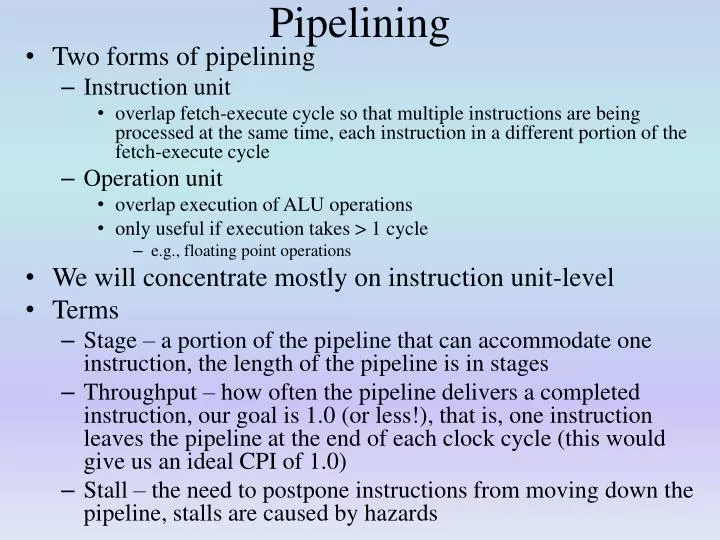 PPT - Pipelining PowerPoint Presentation, free download - ID:1575394