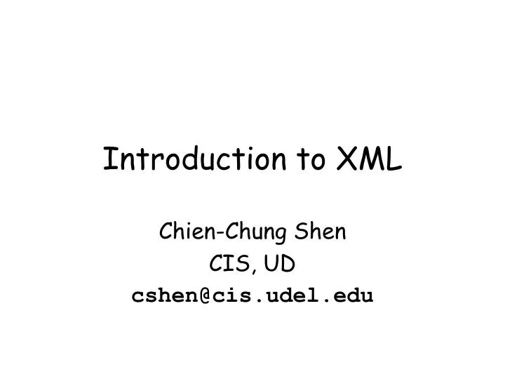 PPT - Introduction to XML PowerPoint Presentation, free download - ID:1575757