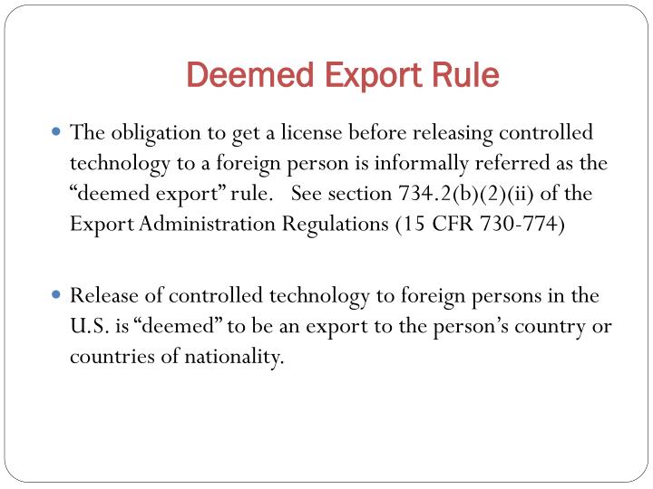 PPT - Deemed Exports PowerPoint Presentation - ID:1575943