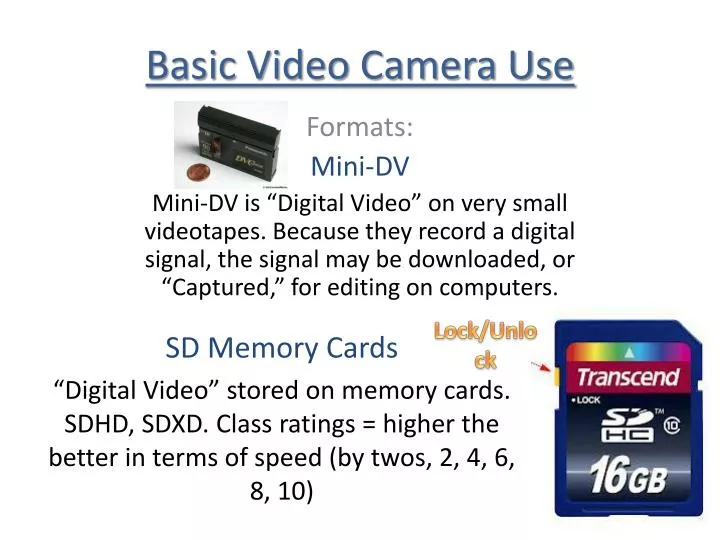 PPT - Basic Video Camera Use PowerPoint Presentation, free download ...